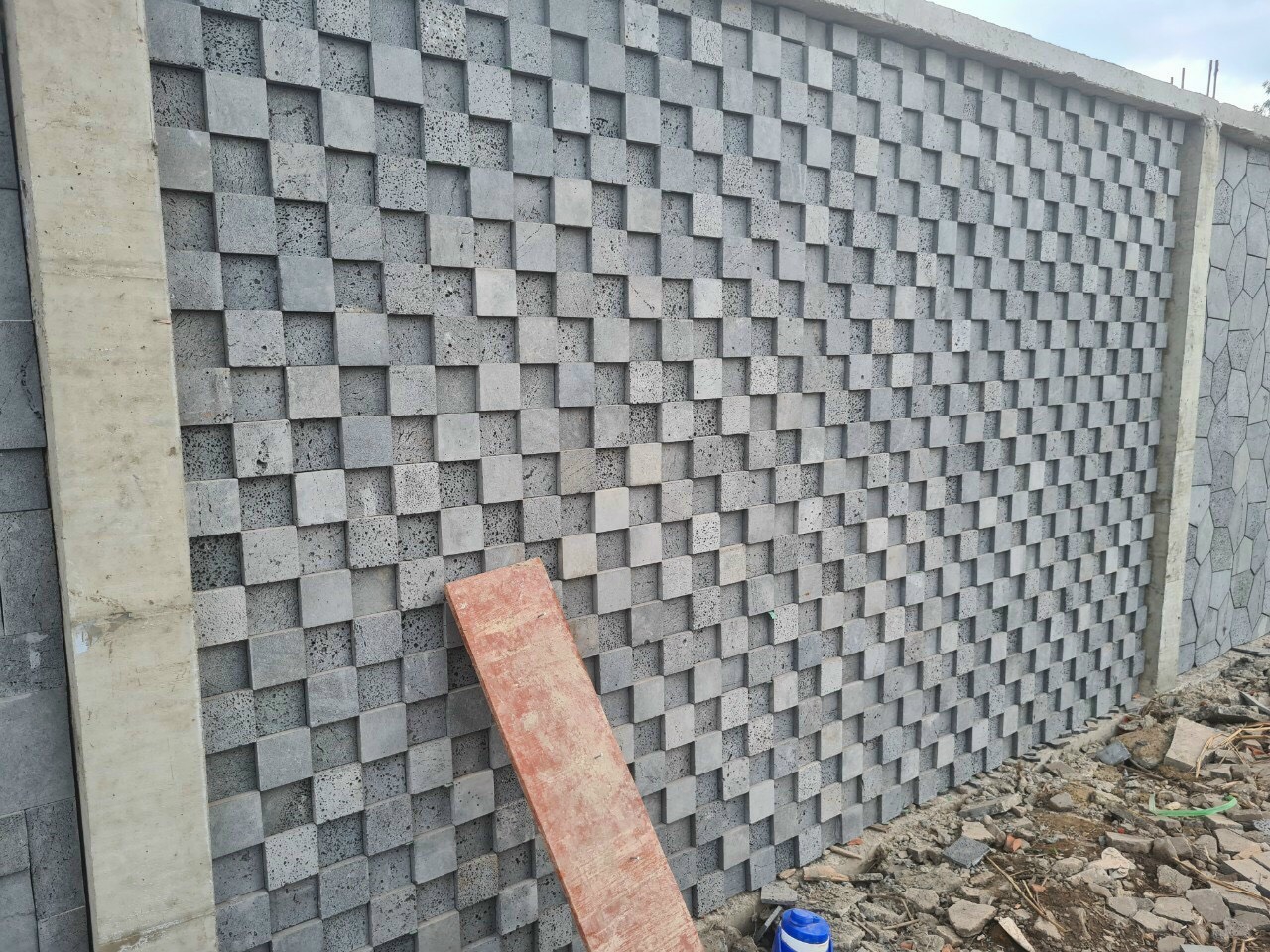 đá ong xám 3d ốp tường